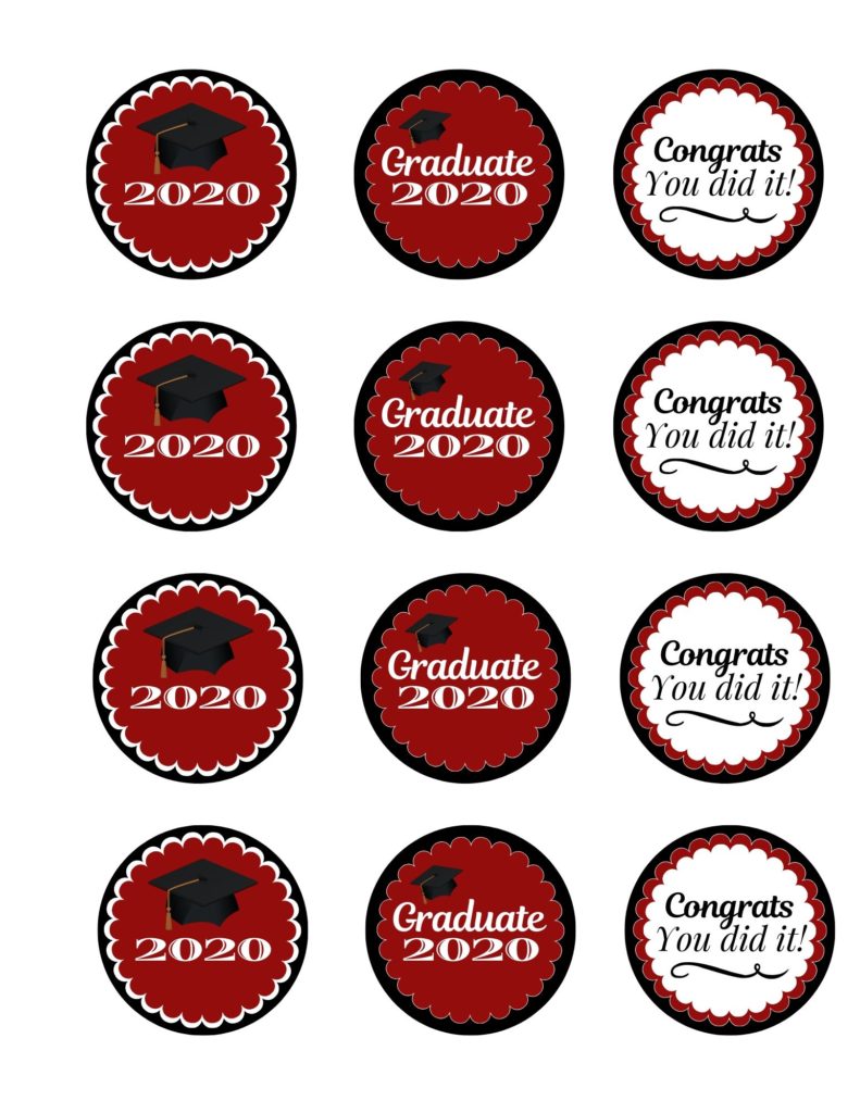 Red Black (3) Cupcake Toppers 2020 - Raising Teens Today